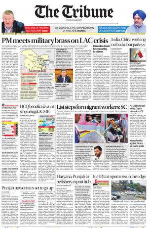 Tribune India The Tribune, Wed, 27 May 20