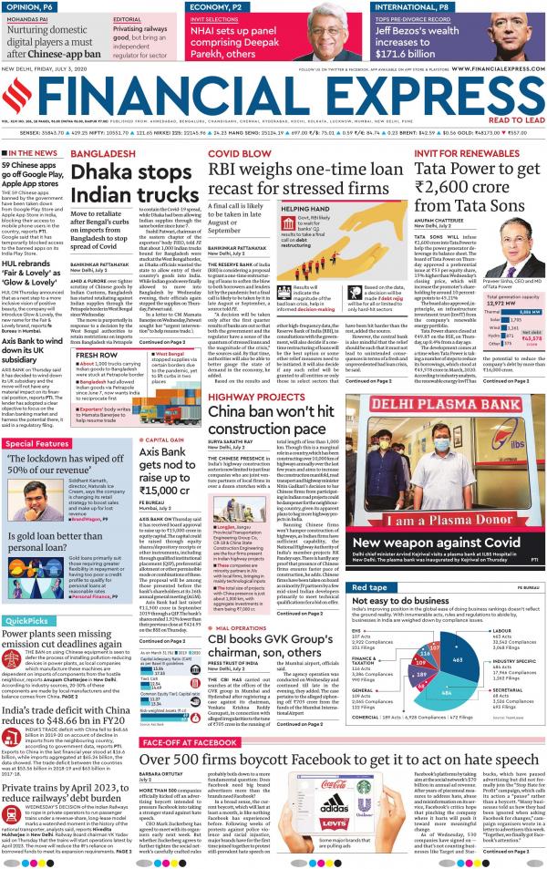 Financial Express Epaper: English E-paper, Today's Business Newspaper ...