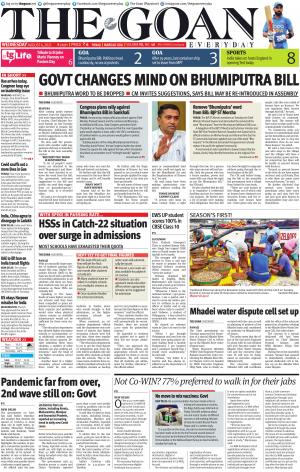THE GOAN e-newspaper in English by The Goan
