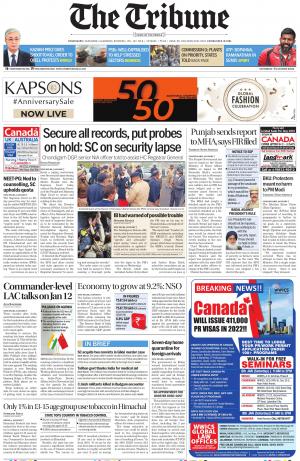 Tribune India The Tribune, Sat, 8 Jan 22