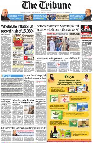Tribune India The Tribune, Wed, 18 May 22