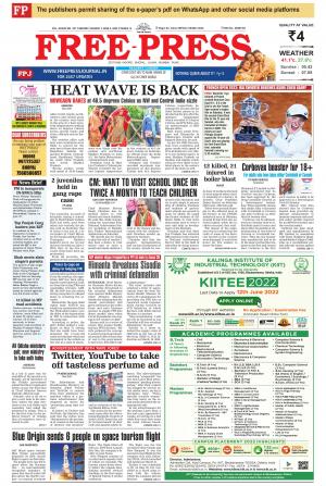 Free Press Journal Free Press - Indore Epaper Edition, Sun, 5 Jun 22