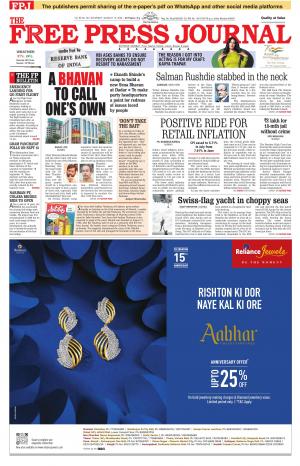 Free Press Journal Free Press - Mumbai Epaper Edition, Sat, 13 Aug 22