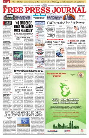 Free Press Journal Free Press - Mumbai Epaper Edition, Fri, 26 Aug 22