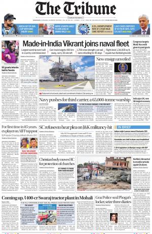 Tribune India The Tribune, Sat, 3 Sep 22