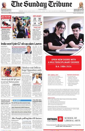 Tribune India The Tribune, Sun, 4 Sep 22