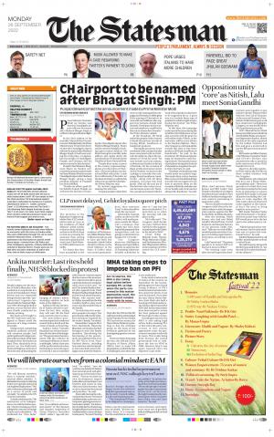 The Statesman Kolkata - The Statesman, Mon, 26 Sep 22