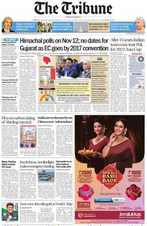 Tribune India The Tribune, Sat, 15 Oct 22