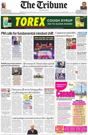 Tribune India The Tribune, Fri, 2 Dec 22