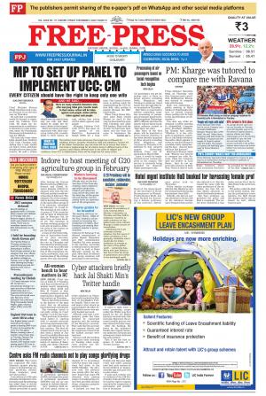 Free Press Journal Free Press - Indore Epaper Edition, Fri, 2 Dec 22