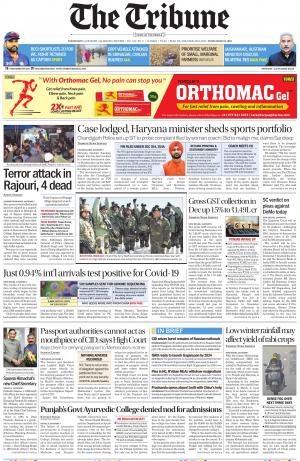Tribune India The Tribune, Mon, 2 Jan 23