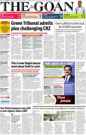 THE GOAN e-newspaper in English by The Goan