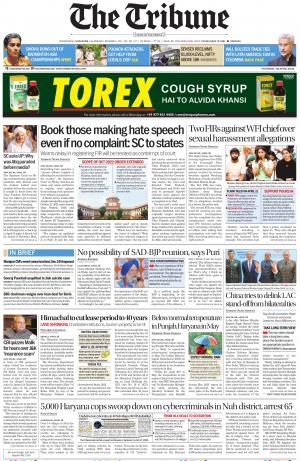 Tribune India Delhi Edition, Sat, 29 Apr 23