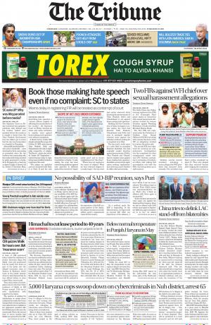 Tribune India The Tribune, Sat, 29 Apr 23