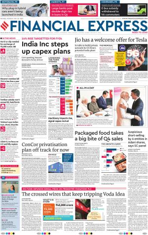 Financial Express Mumbai, Mon, 22 May 23