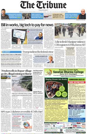 Tribune India The Tribune, Sat, 10 Jun 23