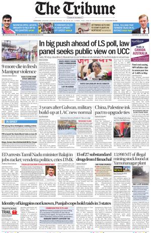 Tribune India The Tribune, Thu, 15 Jun 23