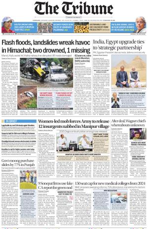 Tribune India The Tribune, Mon, 26 Jun 23