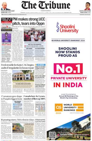 Tribune India The Tribune, Wed, 28 Jun 23