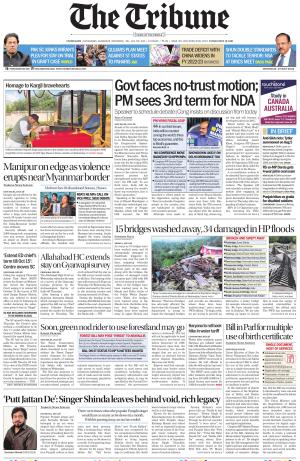 Tribune India The Tribune, Thu, 27 Jul 23
