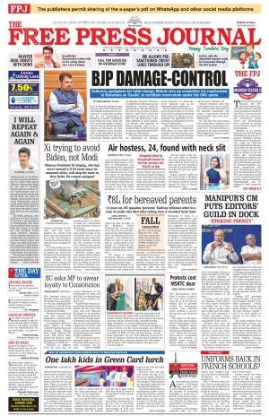 Free Press Journal Free Press - Mumbai Epaper Edition, Tue, 5 Sep 23