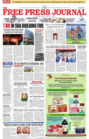 Free Press Journal Free Press - Mumbai Epaper Edition, Sat, 7 Oct 23