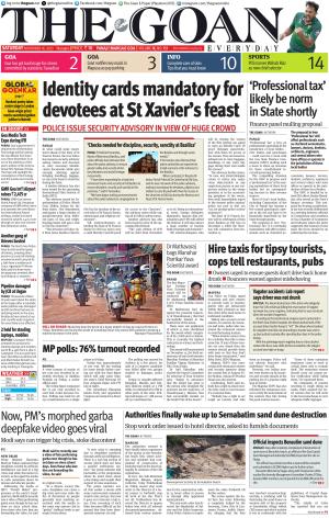 THE GOAN EVERYDAY e-newspaper in English by The Goan
