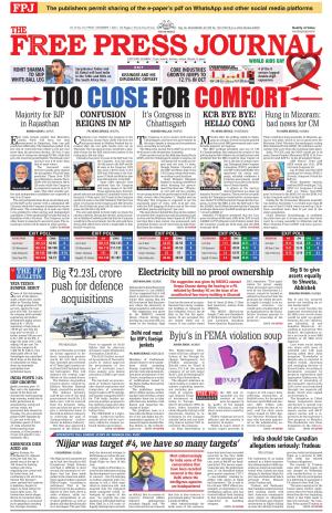 Free Press Journal Free Press - Mumbai Epaper Edition, Fri, 1 Dec 23