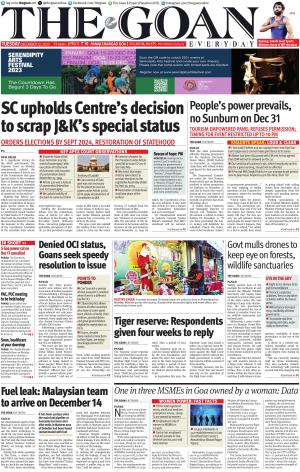 THE GOAN EVERYDAY e-newspaper in English by The Goan