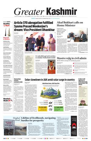 Greater Kashmir Greater Kashmir, Fri, 5 Jan 24