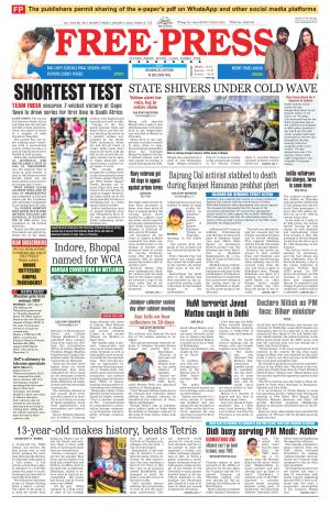 Free Press Journal Free Press - Indore Epaper Edition, Fri, 5 Jan 24