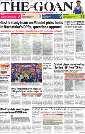 THE GOAN e-newspaper in English by The Goan