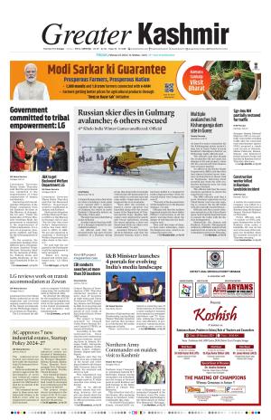 Greater Kashmir e-newspaper in English by Greater Kashmir