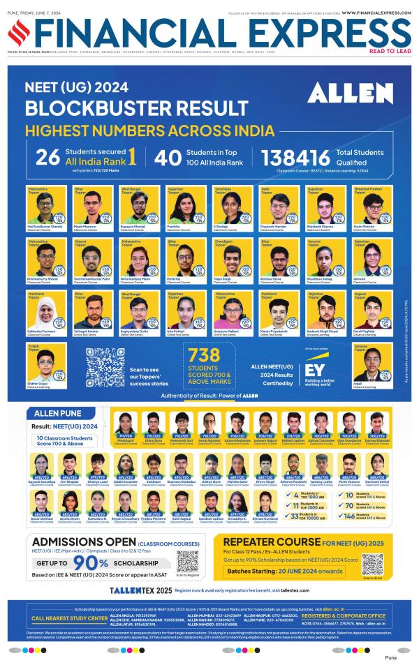 Financial Express Epaper: English E-paper, Today's Business Newspaper ...